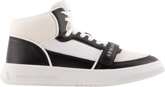A|X Armani Exchange Sneaker f&uuml;r Herren, Hoch geschnitten (Wei&szlig;/Schwarz)