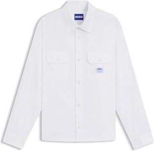 HUGO BOSS Hommes Ekynone Chemise en Twill de Coton avec &eacute;tiquette logot&eacute;e