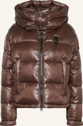 Blauer Steppjacke Gloria Mit Abnehmbarer Kapuze braun