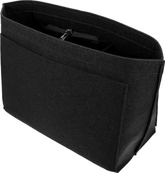 Hemoton Warmhm Organisateur de Paquet &agrave; Main en Feutre Noir Taille Moyenne Insert de Paquet Fourre-Tout pour Rangement Cosm&eacute;tique et Accessoires Maintien Form