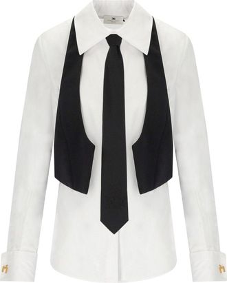 Elisabetta Franchi CHEMISE BLANCHE AVEC GILET ET CRAVATE ELISABETTA FRANCHI