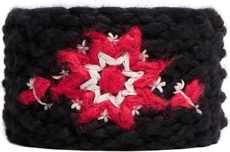 Moncler Moncler Embroidered Floral Headband, Women, Black, Size: One Size