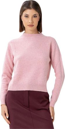 Kocca Femme, Pulls, Rose, Taille: 44 FR Pull d&eacute;contract&eacute; &agrave; col montant c&ocirc;tel&eacute;