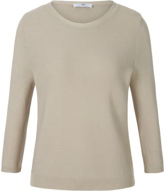 Peter Hahn Rundhals-Pullover aus 100% SUPIMA-Baumwolle Peter Hahn beige