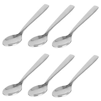 Quttin 6 Stück Teelöffel aus Edelstahl, 1,5 mm, Kanten geschliffen und poliert, hochglanzpoliert, Kollektion Madrid