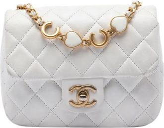 Chanel Mini sac &agrave; rabat Pre-owned - Femme - Pre-owned - Blanc - Taille: ONE Size