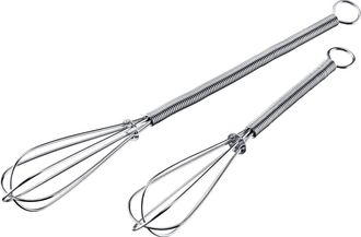 Westmark 2 Mini-Schneebesen, aus rostfreiem Edelstahl 18/8, 15cm und 20 cm Länge, silber, 12472270