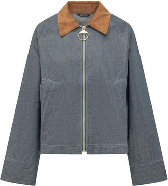 Barbour Femme, Vestes, Bleu, Taille: 38 FR Freckleton Denim Jacket
