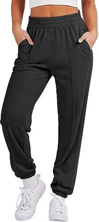 Generic Pantalon Jogging Femme Large Pantalon de Sport Taille &Eacute;lastique Pantalons Surv&ecirc;tement D&eacute;contract&eacute; Taille Haute Bas de Training Ample Couleur Unie Pant