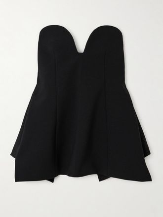 Carven Haut Bustier Asym&eacute;trique En Cr&ecirc;pe - Noir
