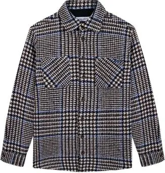 Maison Labiche Chemise droit col classique motif pied-de-poule