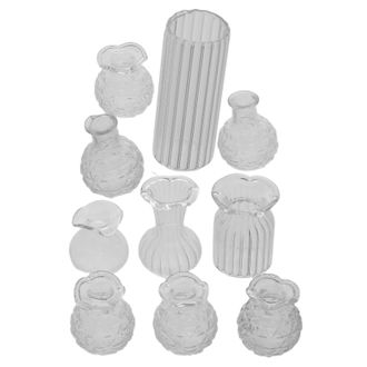 DOITOOL Miniatur vase für Puppenhaus Dekoration Realistisch Gestaltete Kleine Blumentöpfe Vielseitig für Mikrolandschaft Detailreiche für Tisch Regalaccessoir