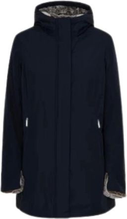 Suns Femme, Manteaux, Bleu, Taille: 44 FR Marmolada Fur Parka