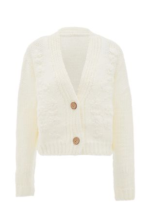 Mymo Pullover Damen Wollwei&szlig;