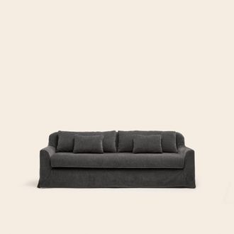 Madura Canap&eacute; 3 Places Claribel Chenille gris graphite - GRIS