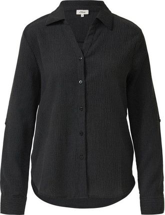 s.Oliver Langarmbluse Bluse Strukturierte Hemdbluse mit Turn-up