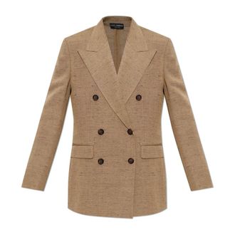 Dolce & Gabbana Doppelreihiger Blazer mit doppeltem R&uuml;ckenschlitz - - Jackets - Damen - Beige - XS