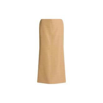 Alberta Ferretti Femme, Jupes, Beige, Taille: 40 FR Jupe Midi Droite