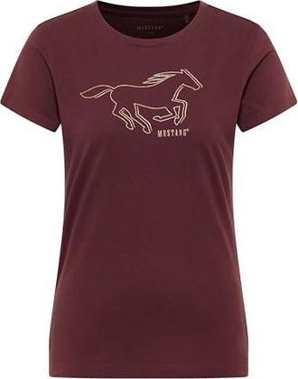 Mustang Jeans Style Loa T-Shirt, Decadent Chocolate 3242, S Femmes