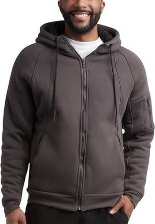 Spyder Sweat &agrave; Capuche en Tricot gaufr&eacute; avec Fermeture &eacute;clair int&eacute;grale et Doublure Sherpa pour Homme - Veste l&eacute;g&egrave;re et Confortable pour Homme (S-XXL), Gris,