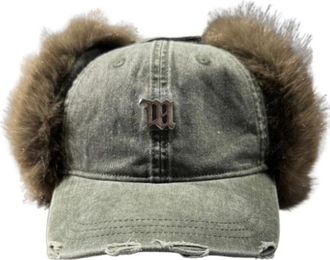 Misbhv Misbhv, unisex, Accessoires, Gris, Taille: ONE Size Chapeau en fourrure Sankt Moritz