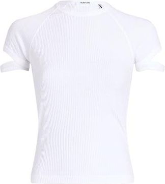 Helmut Lang T-shirt c&ocirc;tel&eacute; &agrave; manches &agrave; d&eacute;coupe en coton m&eacute;lang&eacute;