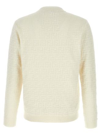 Fendi Mens White Cotton Cardigan Clothing
