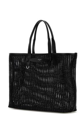 Dolce & Gabbana Mens Black Mesh Shopping Bag Neronero Borse A Mano