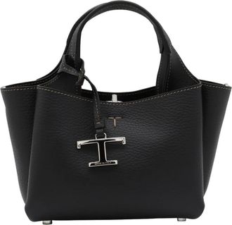 Tod's Tods Hobo Bags - Black Leather Structured Handbag - Gr. unisize - in Schwarz - f&uuml;r Damen
