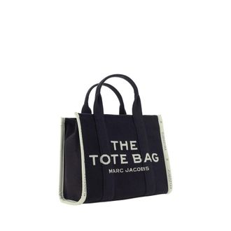 Marc Jacobs Womens Cotton Jacquard Tote Black Polyester