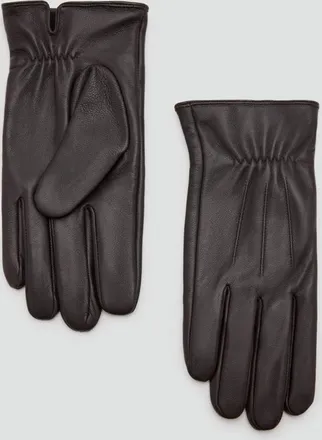 Mango Gants en simili-cuir marron - Homme - M - MANGO MAN