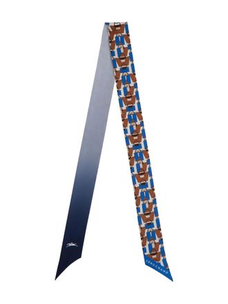 Longchamp foulard Origami Le Pliage en soie - Bleu