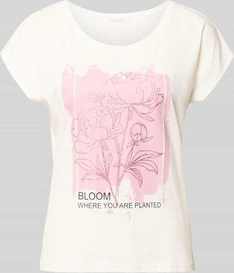 Christian Berg Regular Fit T-Shirt aus Viskose-Mix mit floralem Print