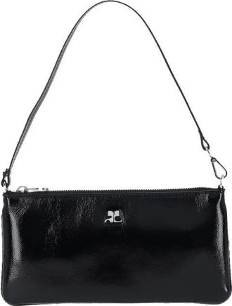 Courr&egrave;ges Hobo Bags - Black Bag With Structured Silhouette - Gr. unisize - in Schwarz - f&uuml;r Damen