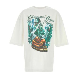 Willy Chavarria Prayer Services Northsider Tee - - Tops - Herren - Wei&szlig; - M
