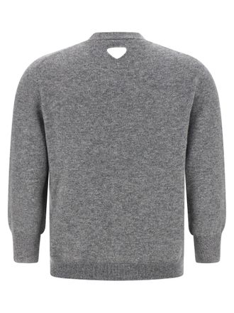 Prada Womens Gray Cashmere Cardigan Clothing