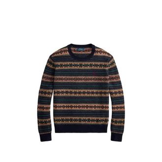 Polo Ralph Lauren Pull droit col rond imprim&eacute; en laine