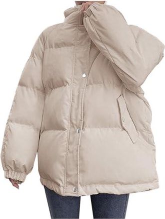 Generic Doudoune Plume Femme Cape Femme Capuche Fourrure Veste En Coton Épais Et Ample Pour Avec Chapeau Grandes Poches Couleur Unie Automne Et Hiver Veste Gr