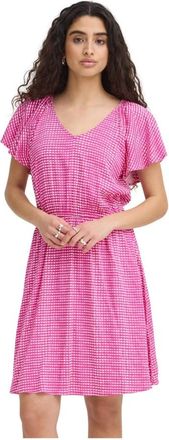 Ichi Ichi, Femme, Robes, Rose, Taille: 40 FR Graphic Scallop Dress