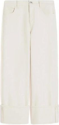 Max Mara Femme, Pantalons, Beige, Taille: 46 FR Wkdgolfo Cropped Pantalons