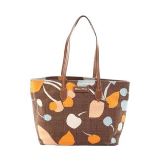 Miu Miu Sac cabas en toile Pre-owned - Femme - Pre-owned - Multicolore - Taille: ONE Size