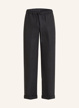 Dolce & Gabbana Leinenhose Regular Fit schwarz
