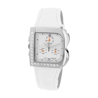 Laura Biagiotti Femme, Accessoires, Blanc, Taille: ONE Size Montre &eacute;l&eacute;gante en cuir
