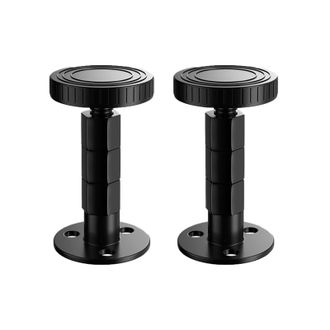 Generic 2er- oder 4er-Set M&ouml;belf&uuml;&szlig;e 78-105 mm, Ersatzf&uuml;&szlig;e aus Metall for Sofas, mit Rutschfester Unterlage for Schreibtisch/Bett/Sofa/Tisch/Schr&auml;nke(Black 2pc