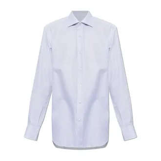 Brioni Homme, Chemises, Bleu, Taille: 4XL Chemise en coton