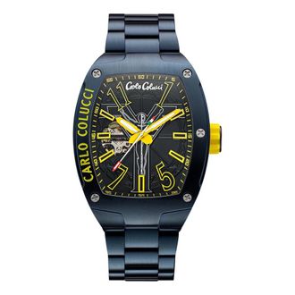 Carlo Colucci Cc100 Tonneau Automatik-Uhr - - Accessories - Herren - Blau - ONE SIZE