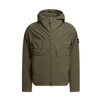 Stone Island Leichte Kompakte Touch Poly-TC Kapuzenjacke - - Jackets - Herren - Gr&uuml;n - XL