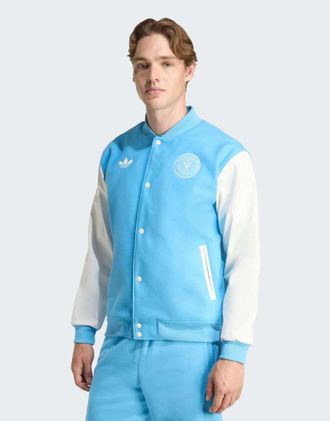 adidas Originals Veste à leffigie de lInter Miami - Bleu/blanc