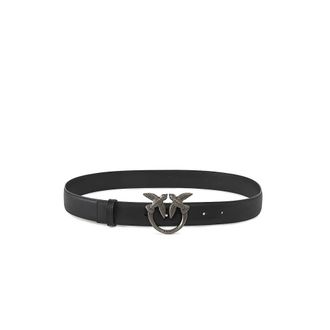 Pinko Love Birds Diamond Cut G&uuml;rtel - - Accessories - Damen - Schwarzk - S