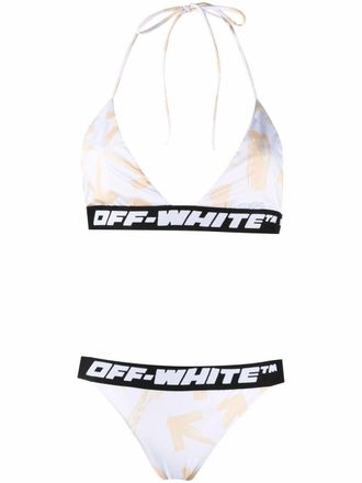 Off-white bikini &agrave; motif Arrows - Blanc